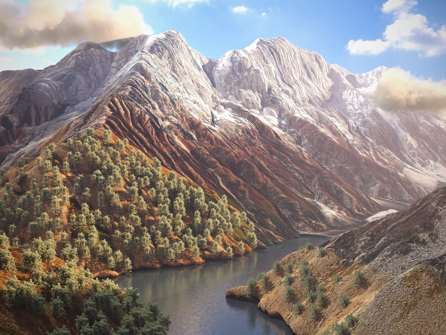 Mountain Landscape 3D Model - TurboSquid 2147409