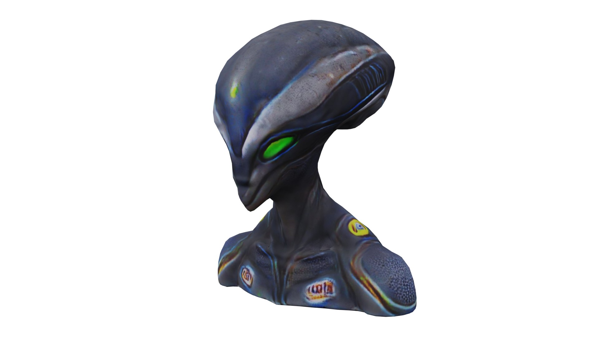 3D Realistic Alien Low Poly Model - TurboSquid 2210314