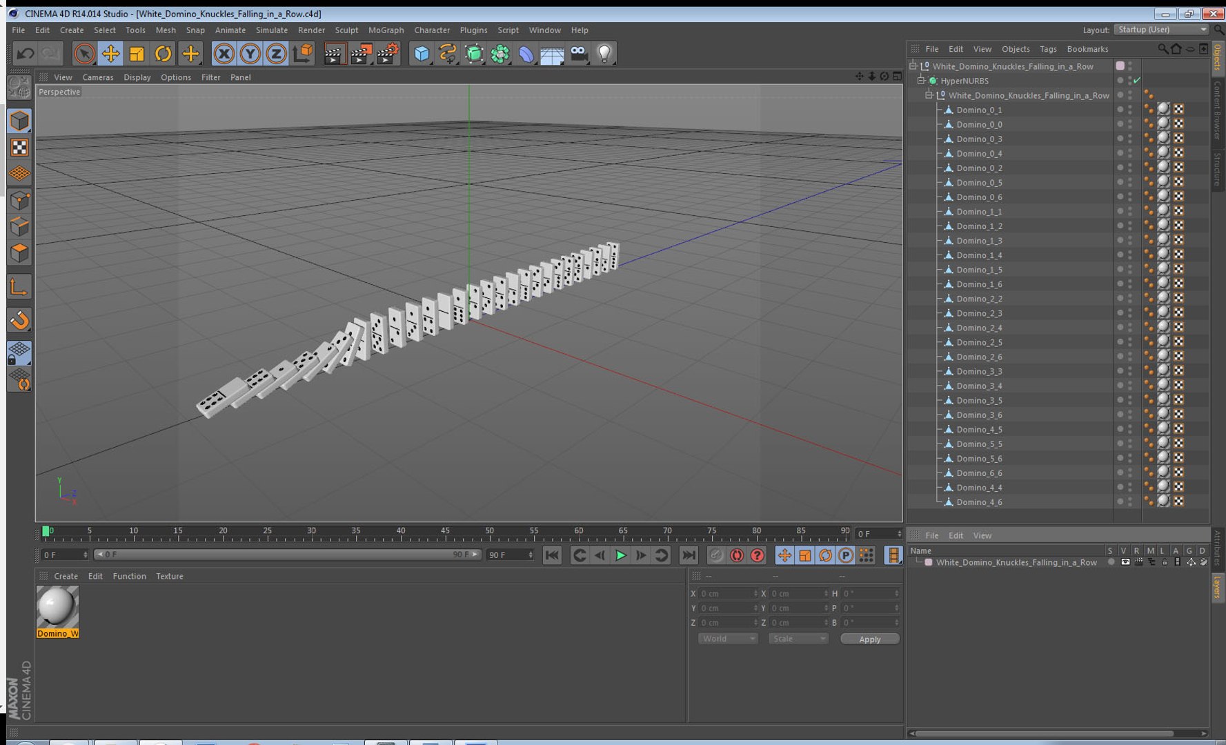 3D white domino knuckles falling - TurboSquid 1355564
