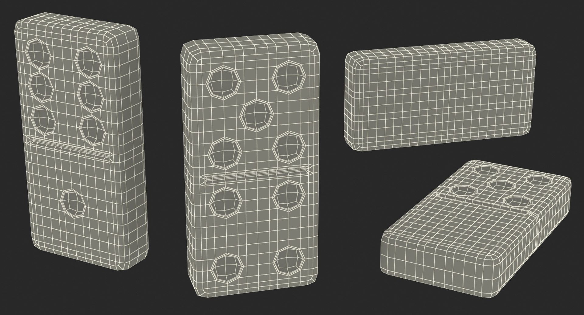 3D white domino knuckles falling - TurboSquid 1355564