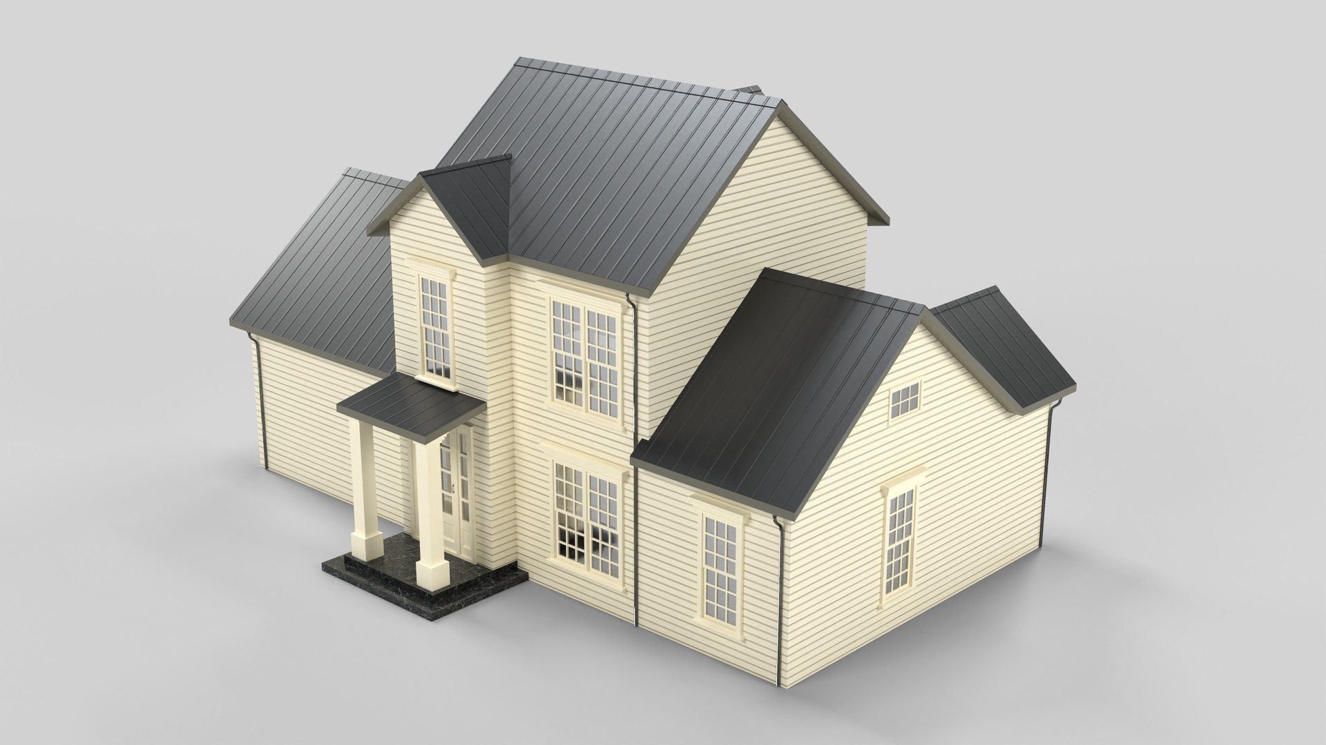 3D Neighborhood House 01T5 Model - TurboSquid 2210530