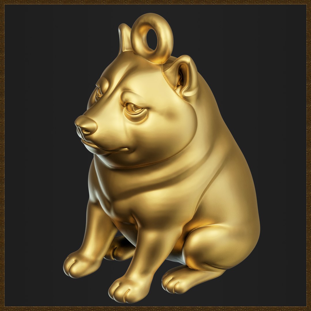 Sitting Doge Meme Pendant 3D - TurboSquid 2429610
