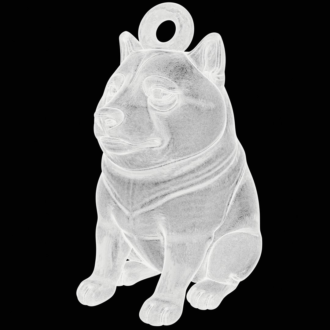 Sitting Doge Meme Pendant 3D - TurboSquid 2429610