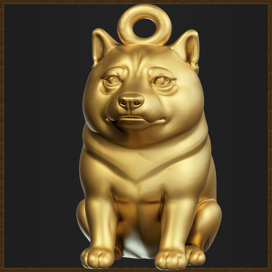 Sitting Doge Meme Pendant 3D - TurboSquid 2429610