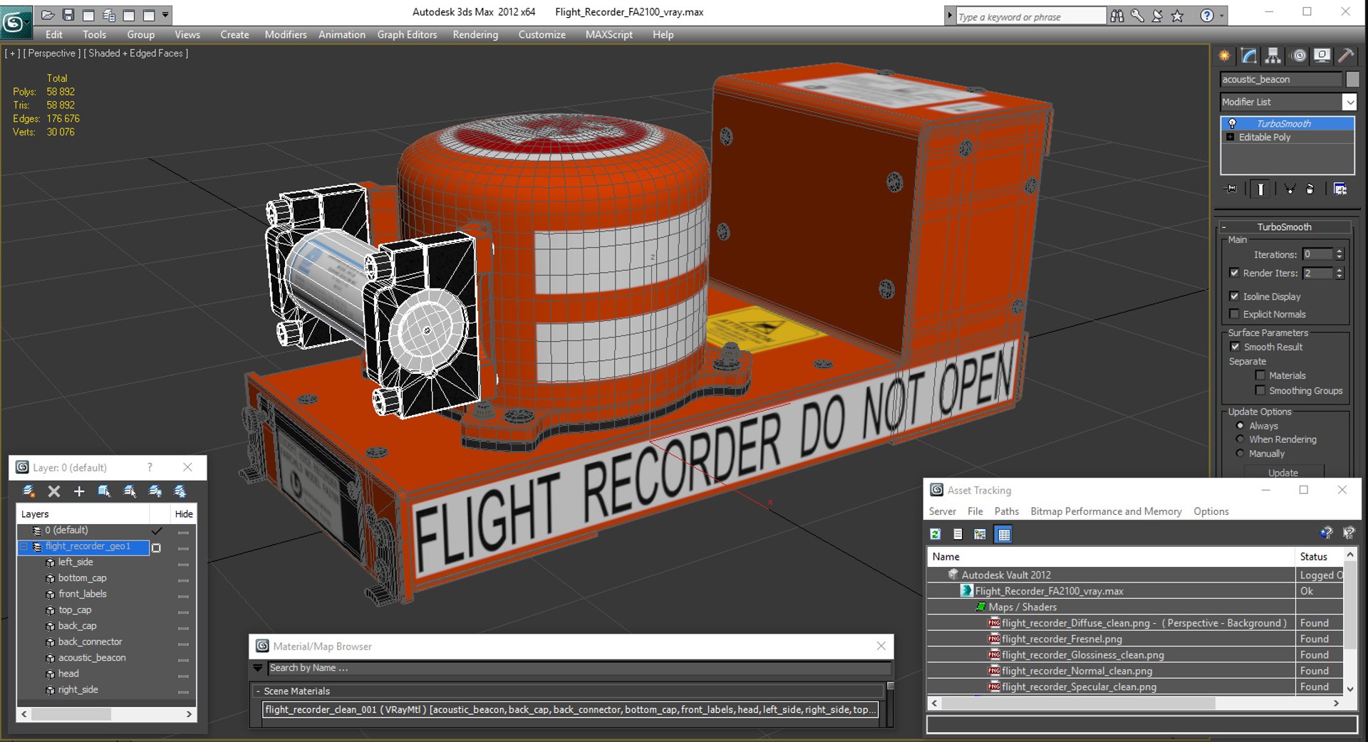 Flight recorder fa2100 model - TurboSquid 1428922