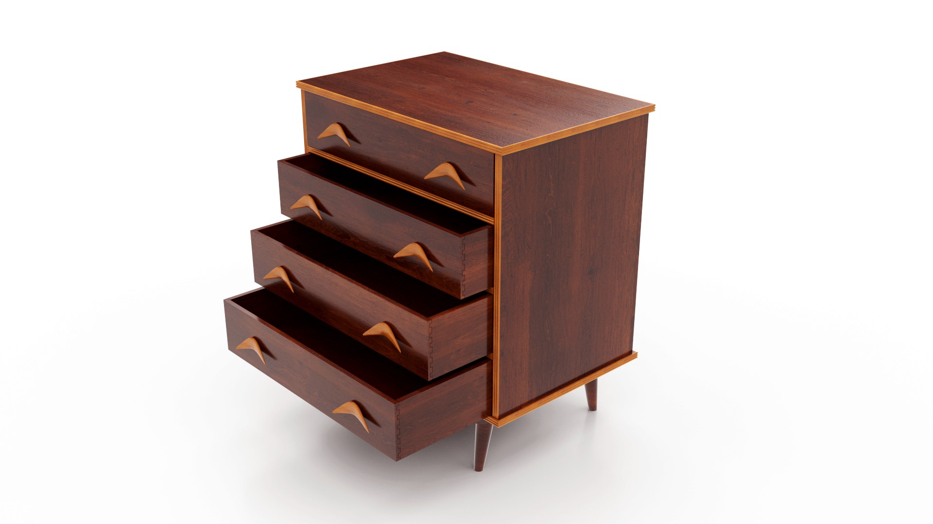 3D Model Midcentury Dresser By Moveis Cimo - TurboSquid 2392116