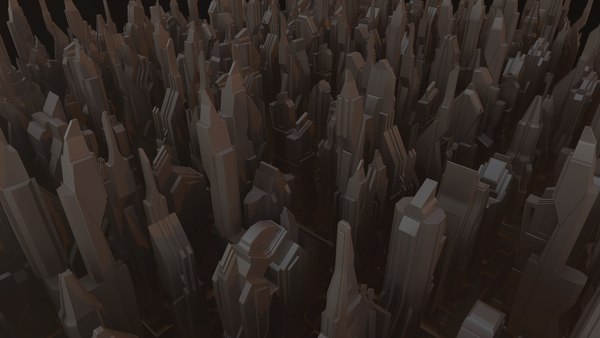 24 Sci-Fi Buildings Low-poly 3D model model - TurboSquid 1935977