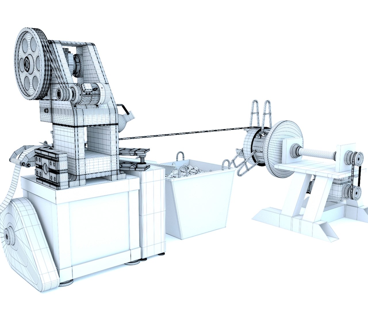 Machine tool mechanical press stamping line K2118B 3D model ...