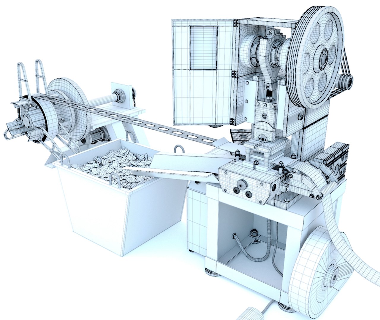 Machine tool mechanical press stamping line K2118B 3D model ...