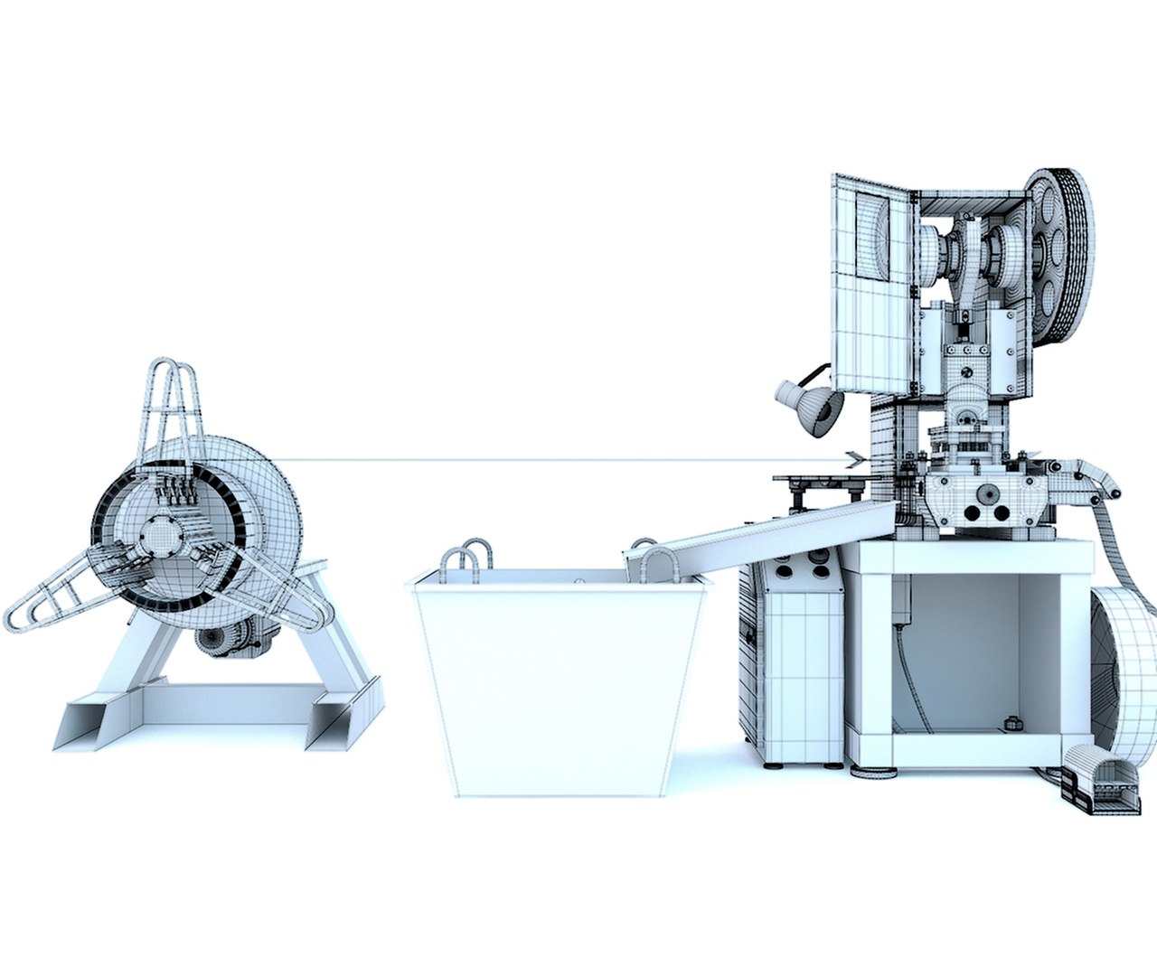 Machine tool mechanical press stamping line K2118B 3D model ...