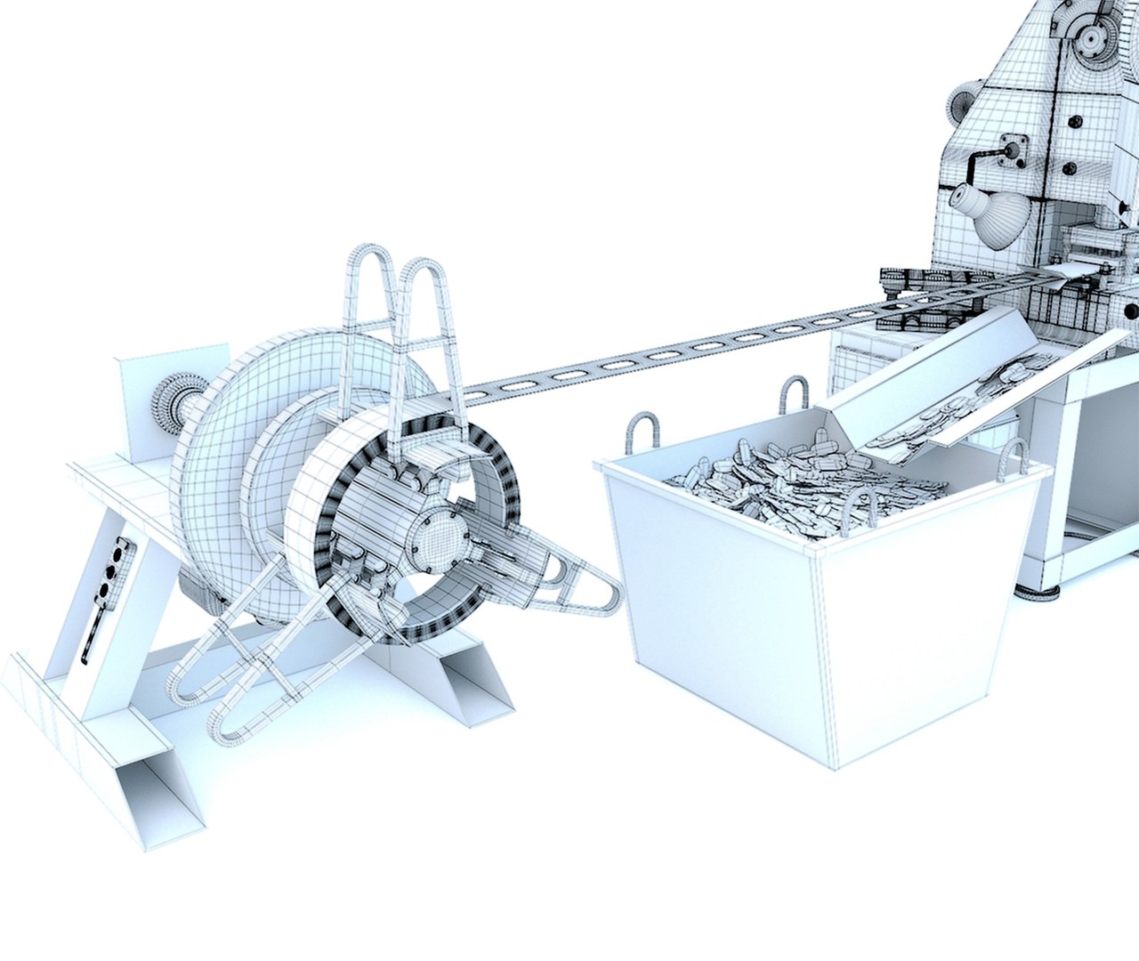 Machine tool mechanical press stamping line K2118B 3D model ...