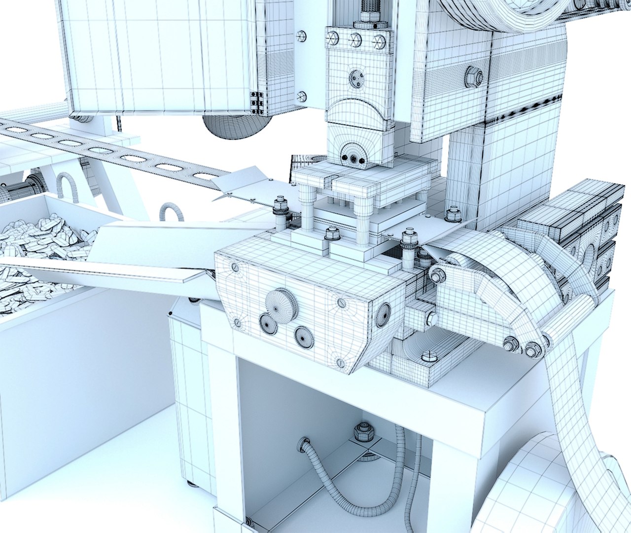 Machine tool mechanical press stamping line K2118B 3D model ...