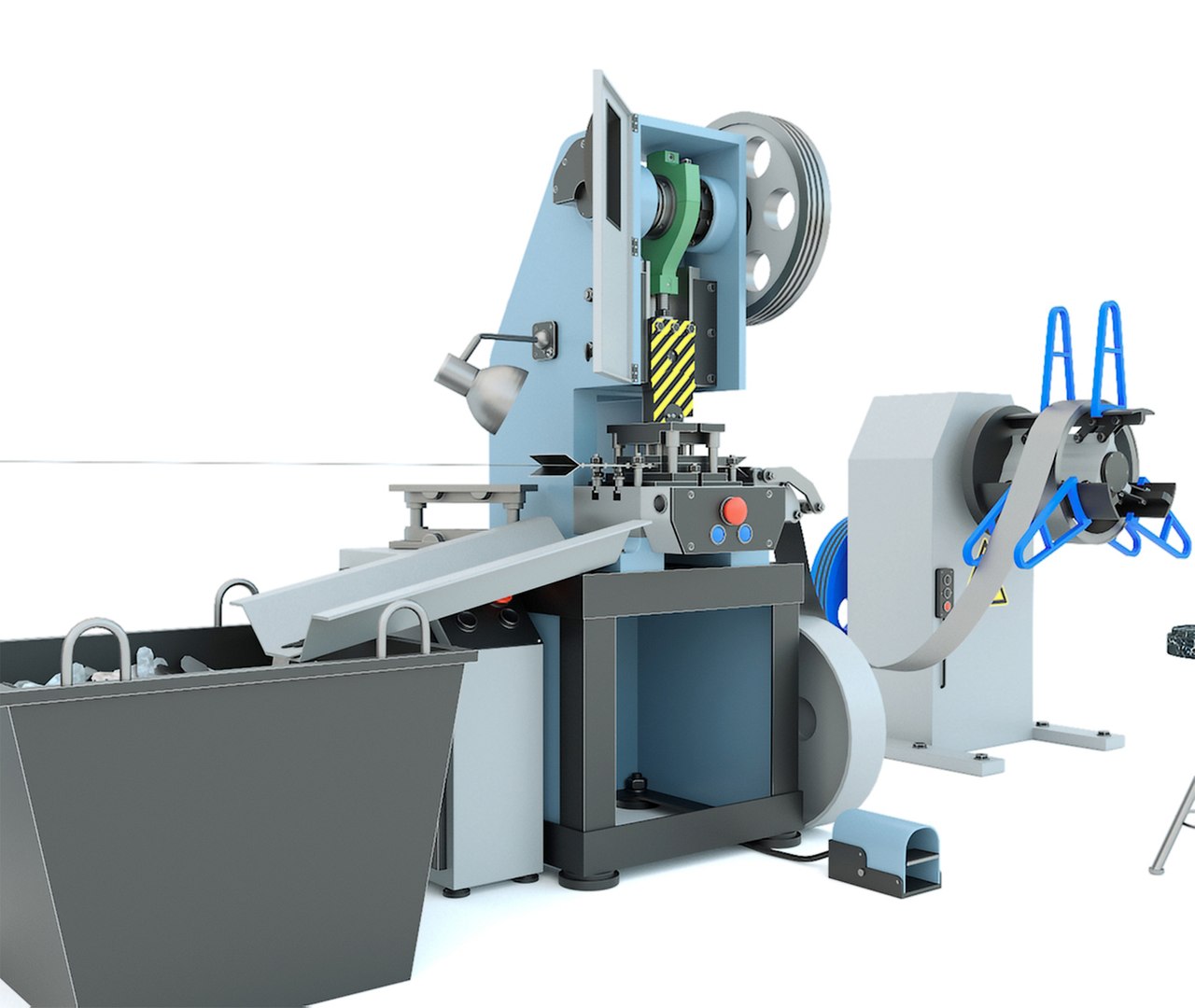 Machine tool mechanical press stamping line K2118B 3D model ...