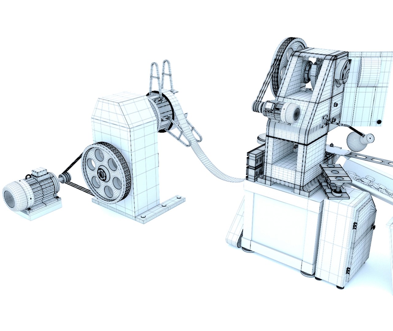 Machine tool mechanical press stamping line K2118B 3D model ...