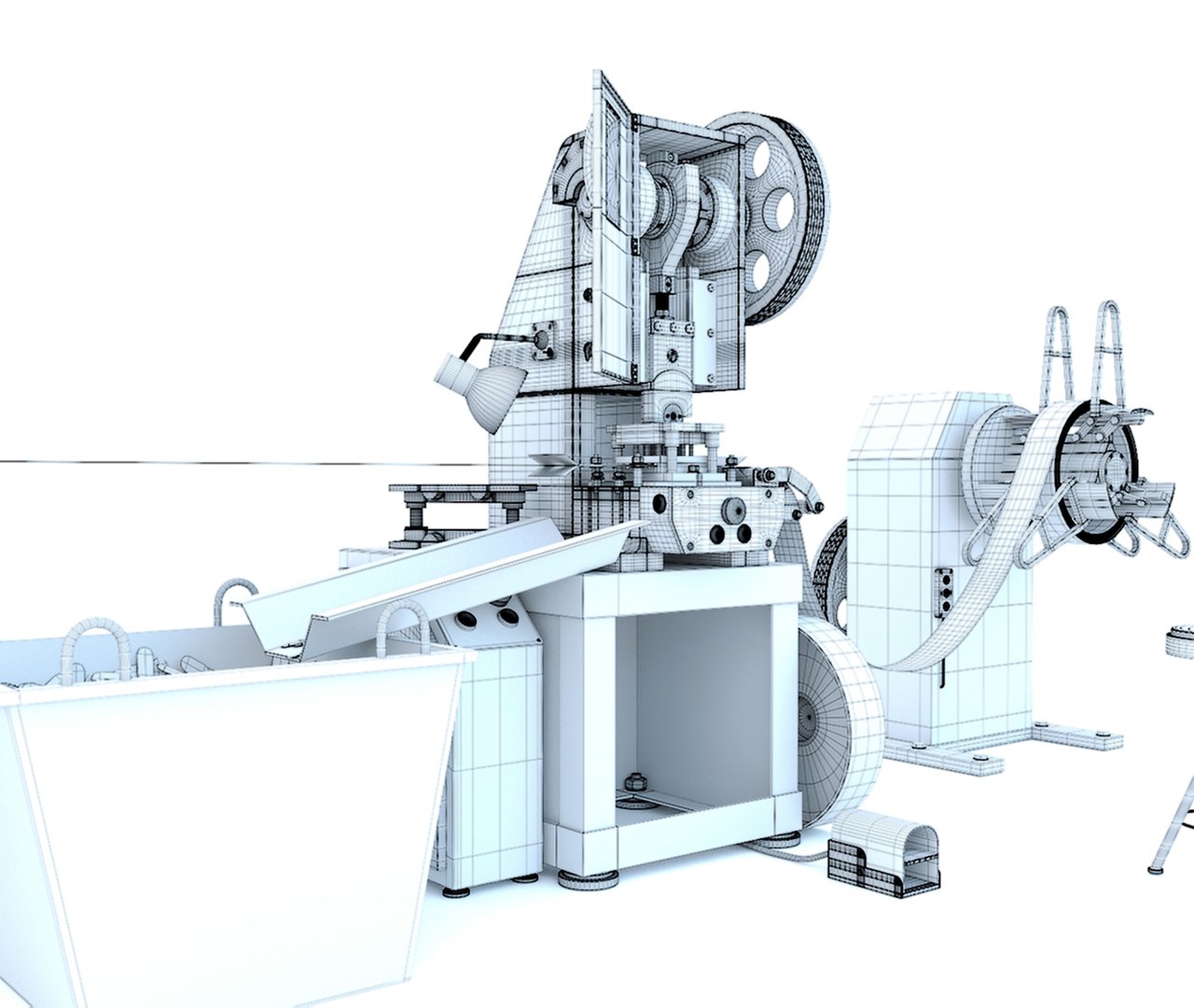Machine tool mechanical press stamping line K2118B 3D model ...