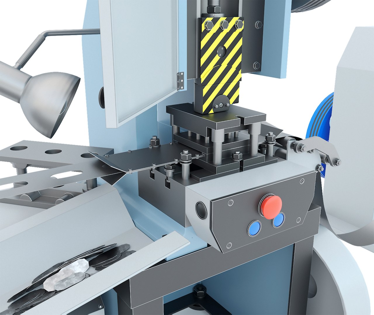 Machine tool mechanical press stamping line K2118B 3D model ...