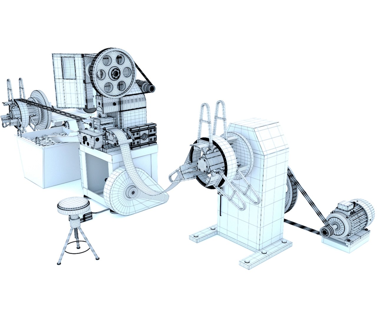 Machine tool mechanical press stamping line K2118B 3D model ...