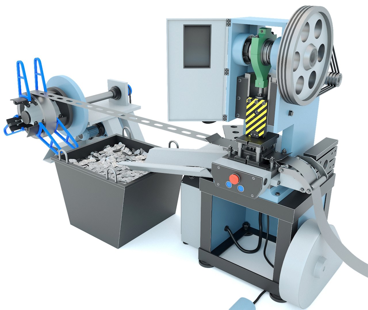 Machine tool mechanical press stamping line K2118B 3D model ...