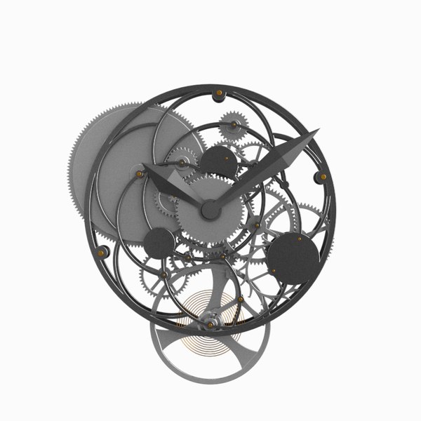 메커니즘이있는 애니메이션 시계 3D 모델 - TurboSquid 1353547