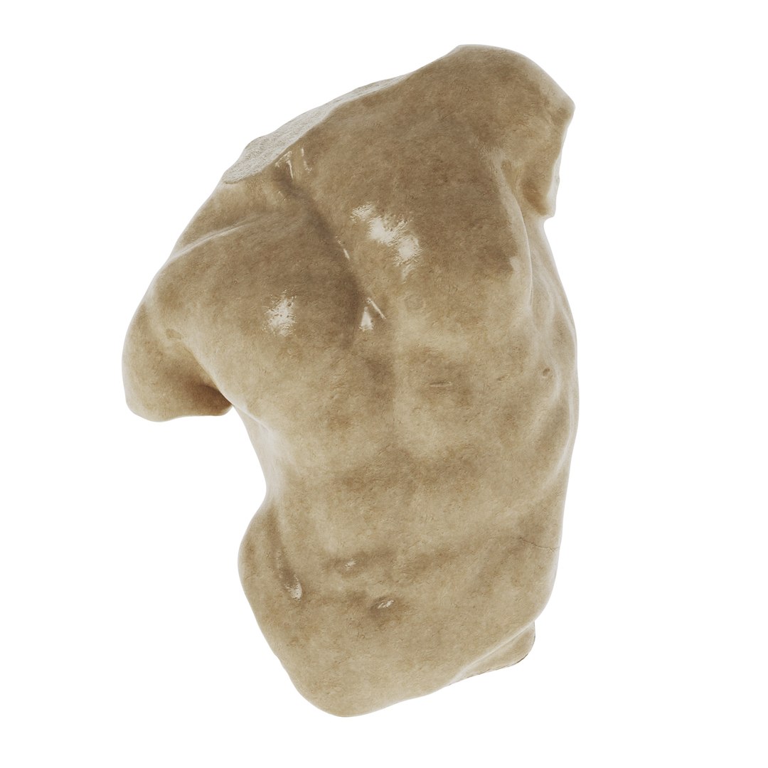 Gaddi Torso Marble Old 3D Model - TurboSquid 1570151