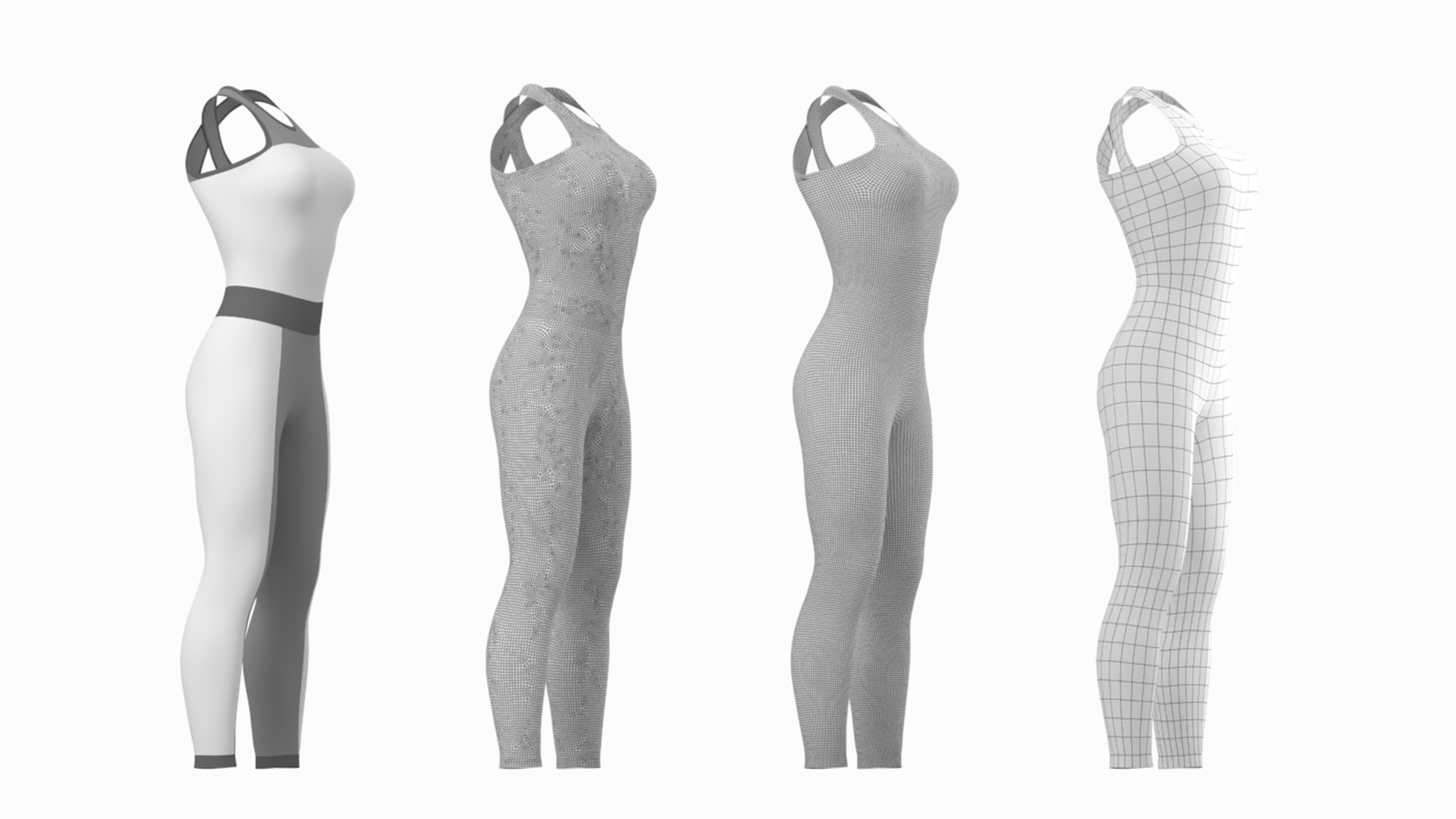 Woman Sportswear 02 Base Mesh Design Kit Model - TurboSquid 2103340