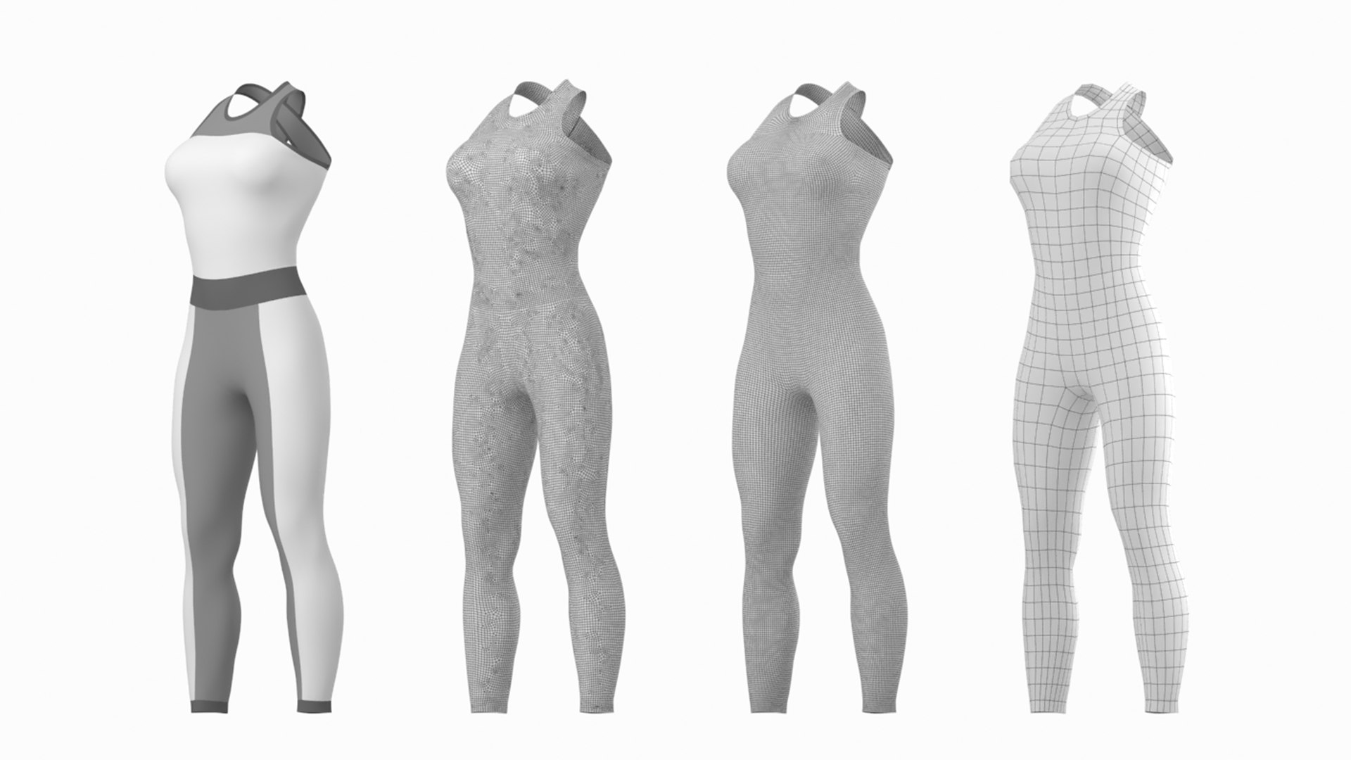 Woman Sportswear 02 Base Mesh Design Kit Model - TurboSquid 2103340
