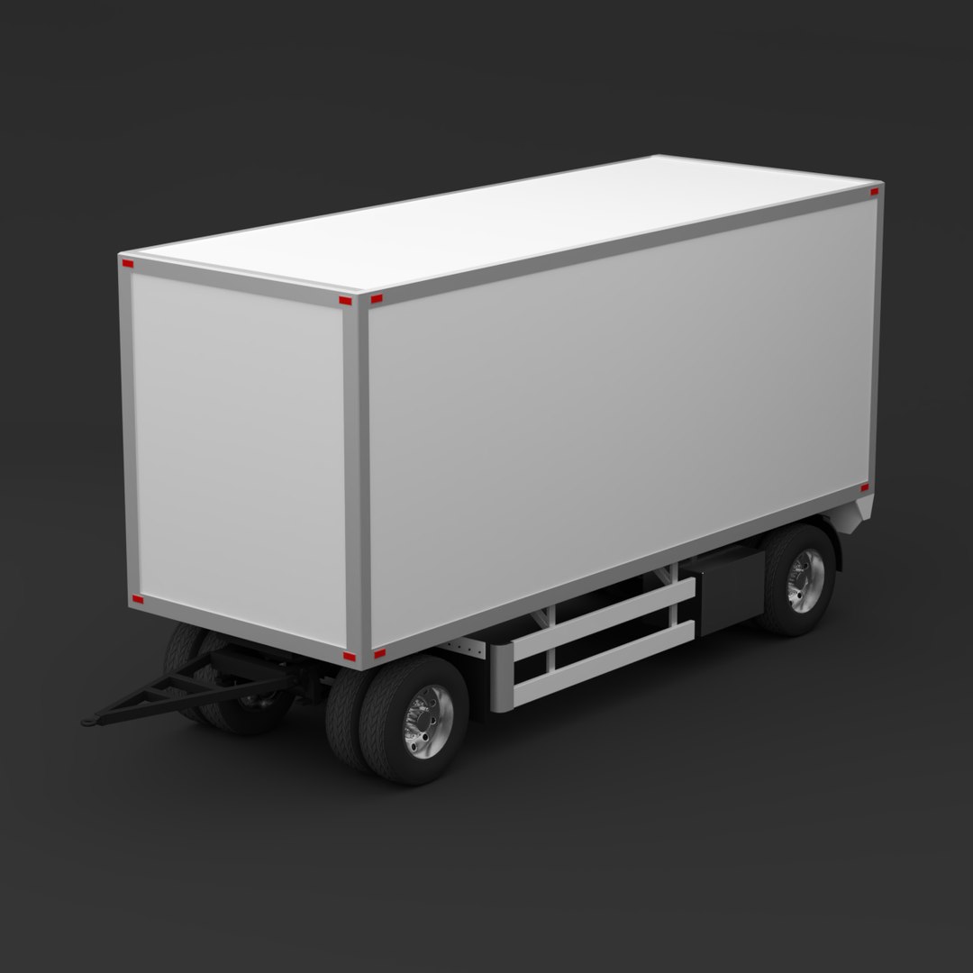 3D Box Trailer Truck - TurboSquid 1337545