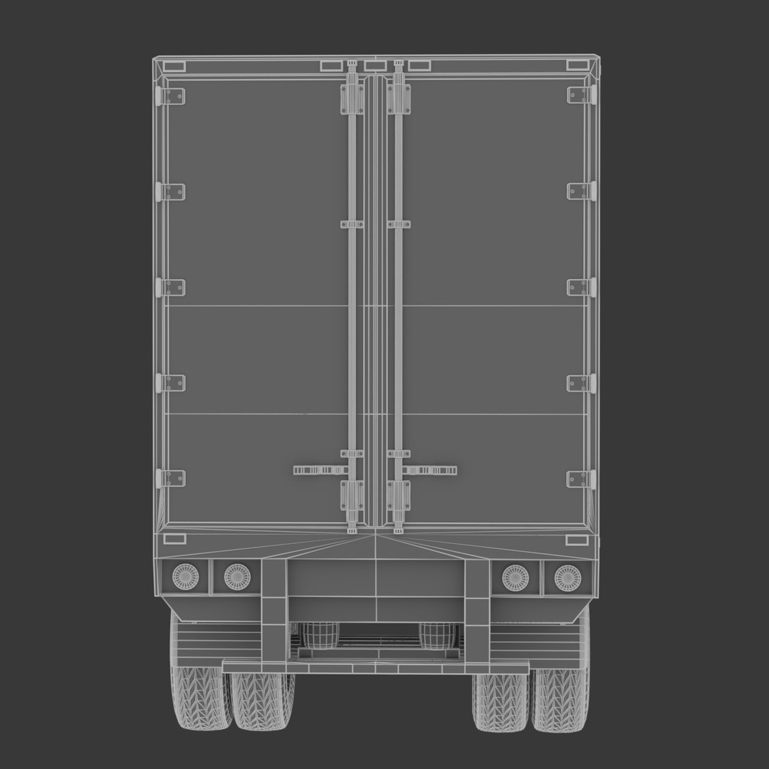 3D Box Trailer Truck - TurboSquid 1337545