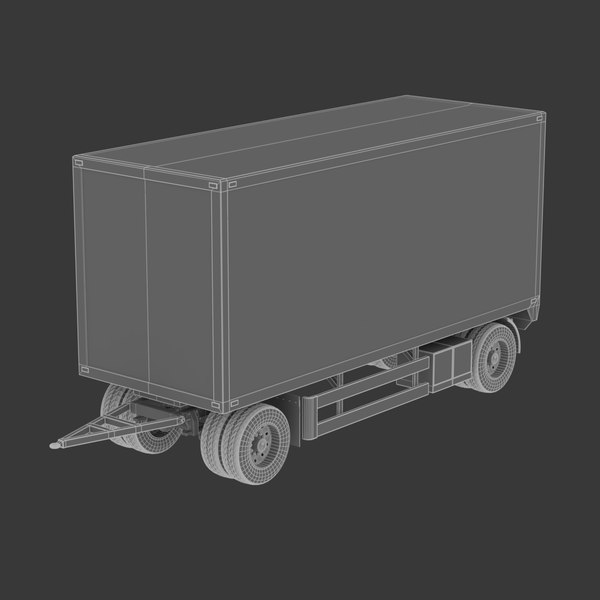 3D box trailer truck - TurboSquid 1337545