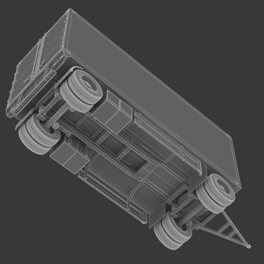 3D Box Trailer Truck - TurboSquid 1337545