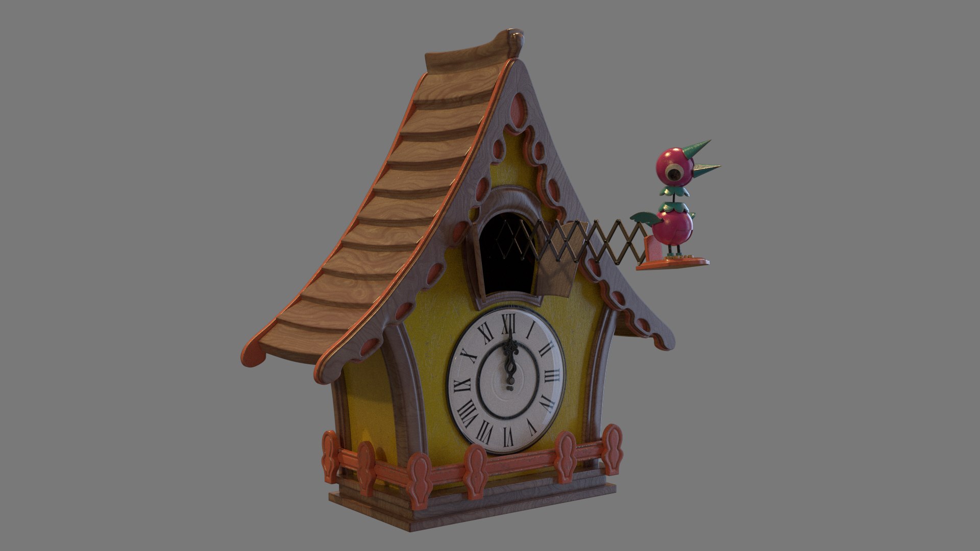 3D Cuckoo Clock - TurboSquid 1359605