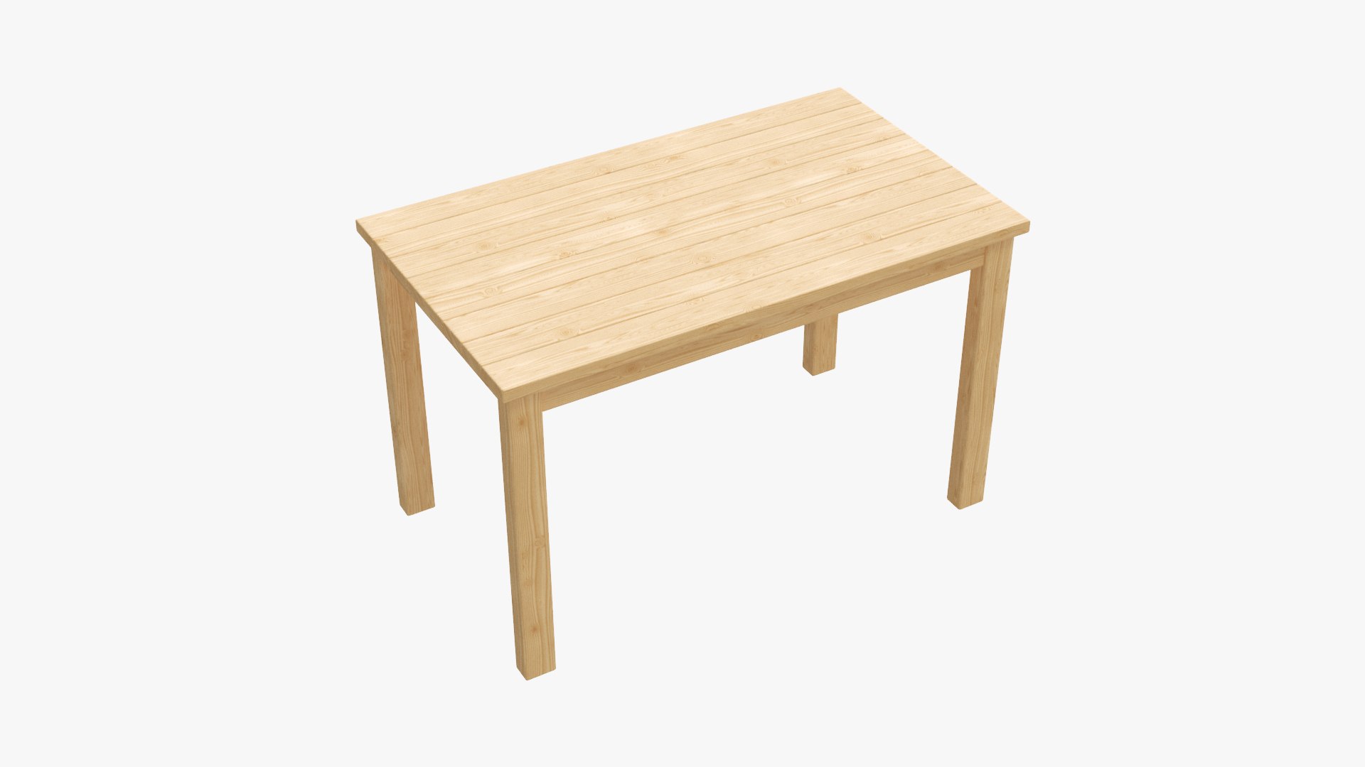 Rustic Wooden Table 3D Model - TurboSquid 2259317