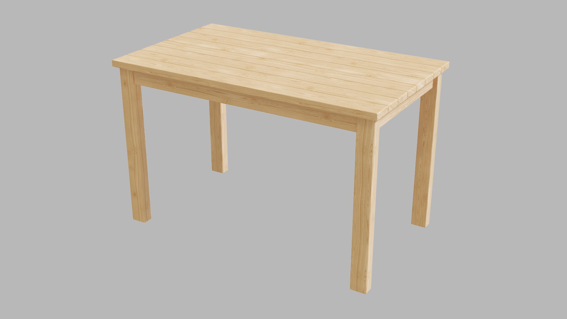 Rustic Wooden Table 3D Model - TurboSquid 2259317