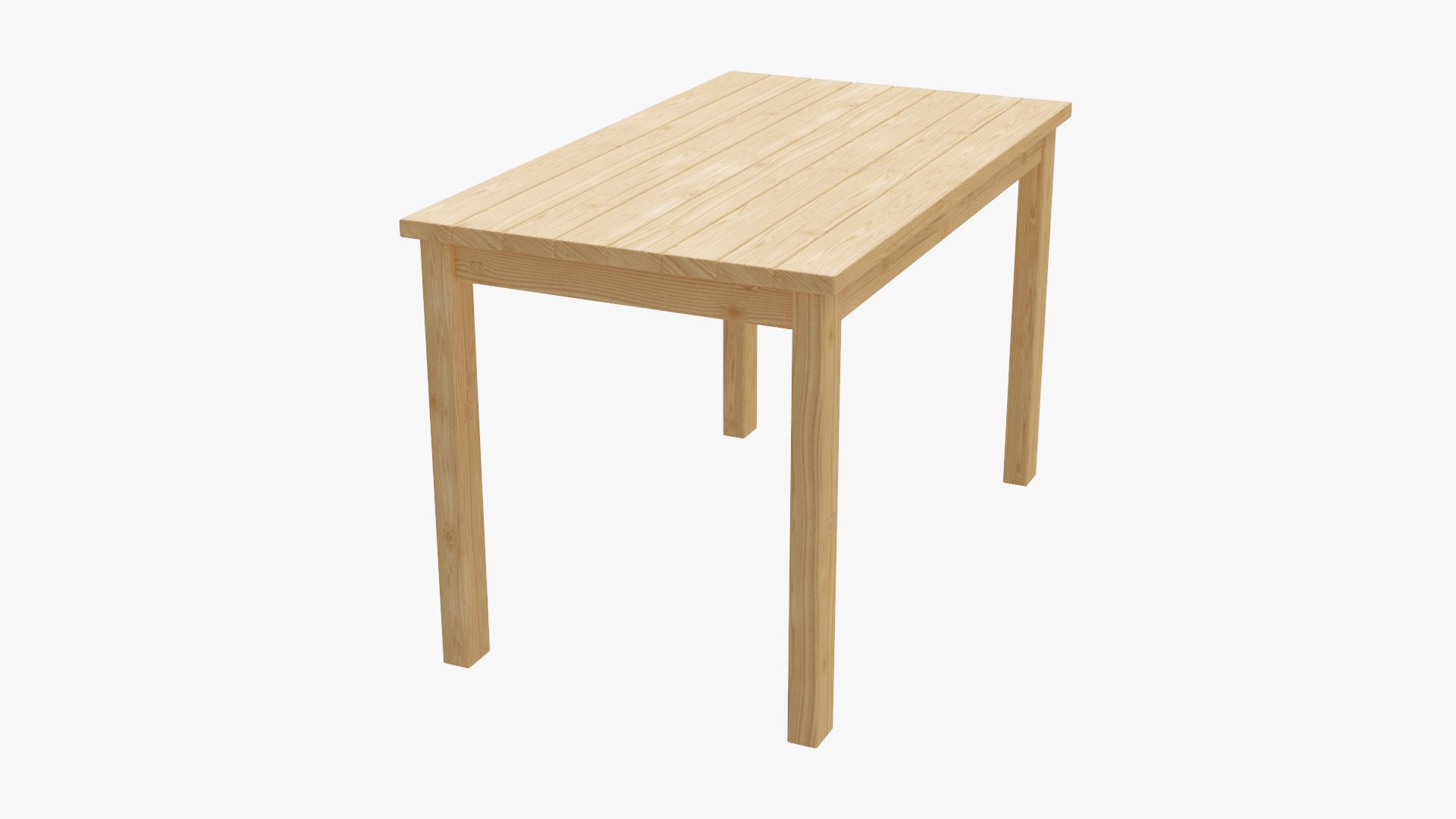 Rustic Wooden Table 3D Model - TurboSquid 2259317