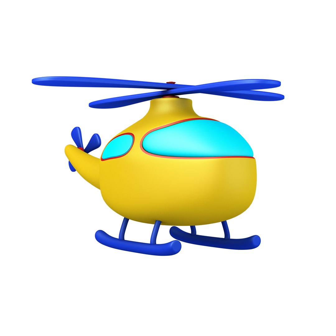 Cartoon Helicopter 3D - TurboSquid 1396388
