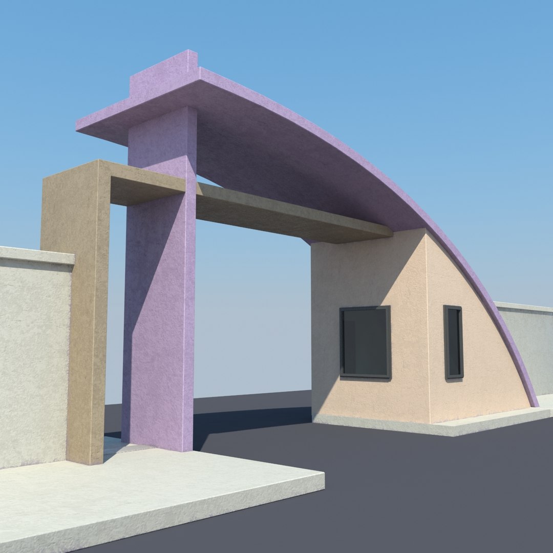 3d model of gate entrance