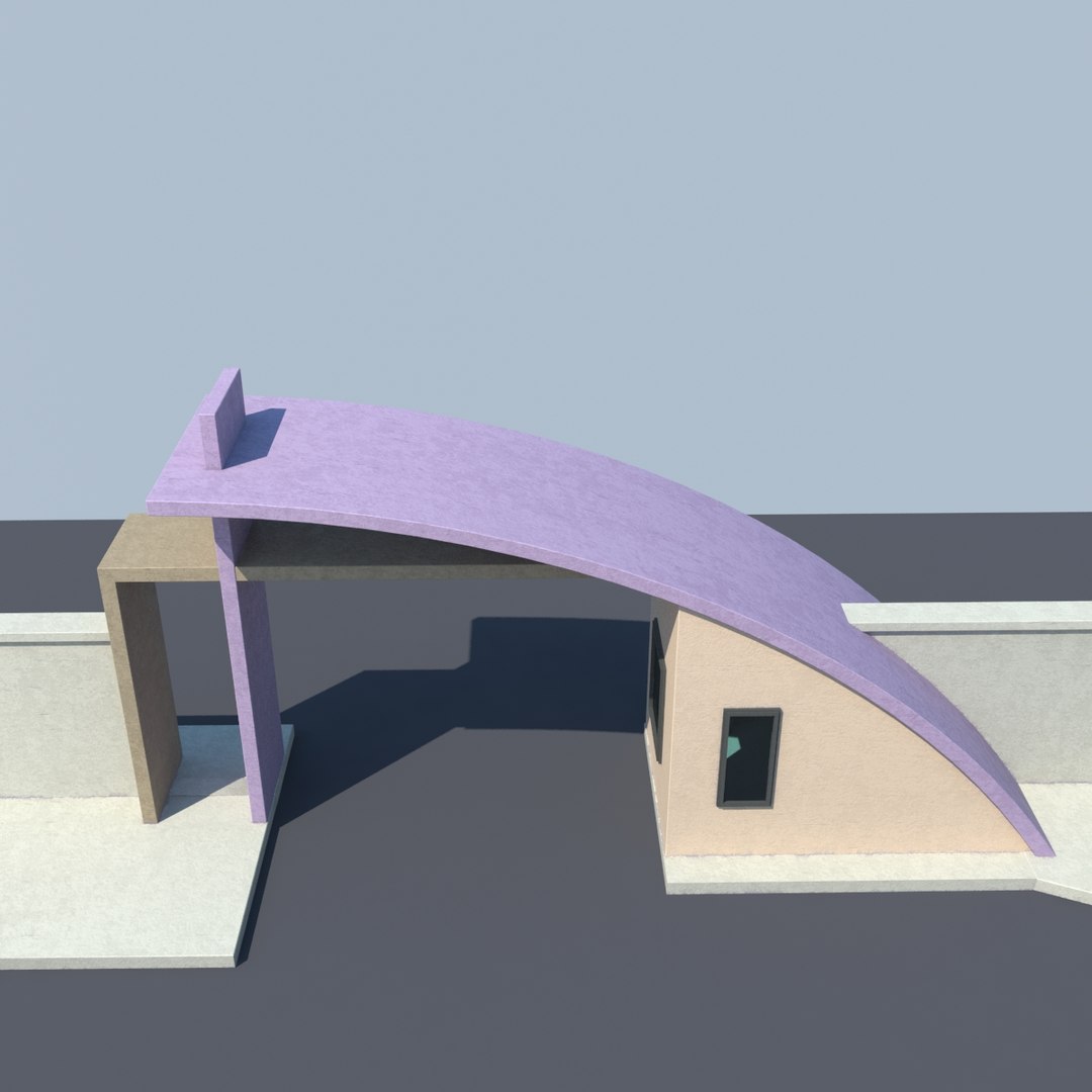 3d model of gate entrance