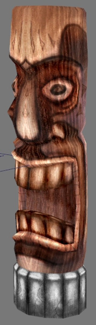 3d Tiki Statue Model