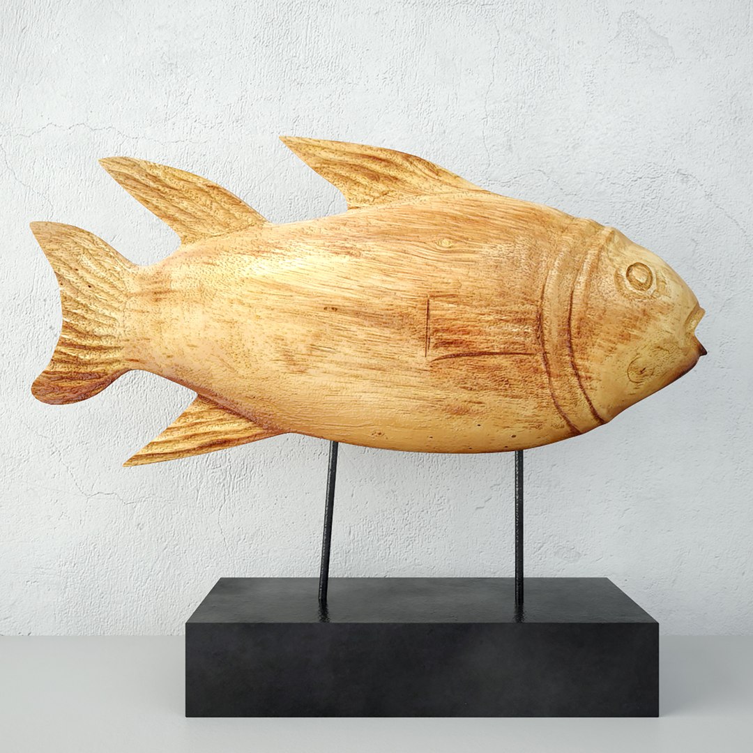 Wooden Fish Sculpture 2 3D Model - TurboSquid 2129762