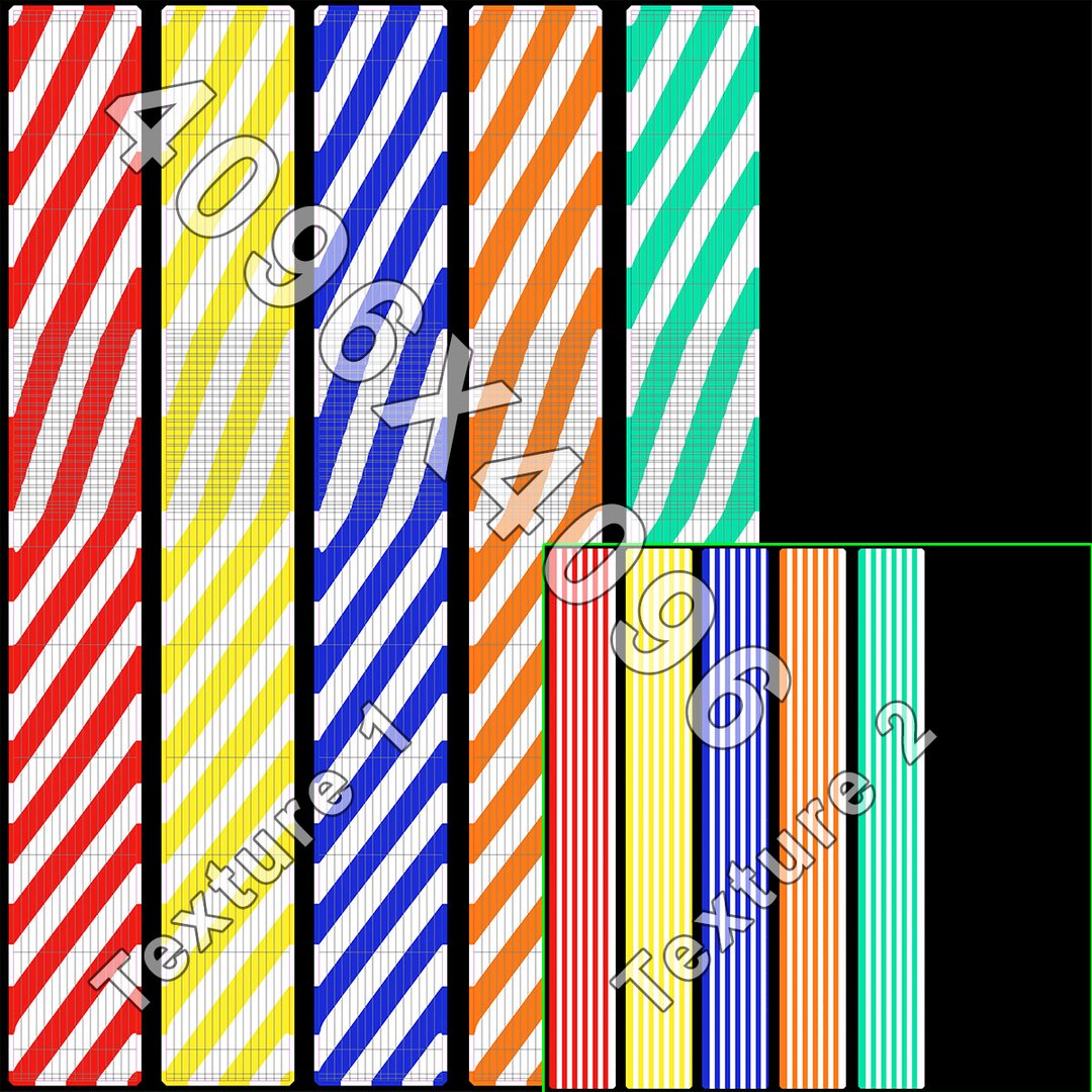 3d drinking straw 5 pose model