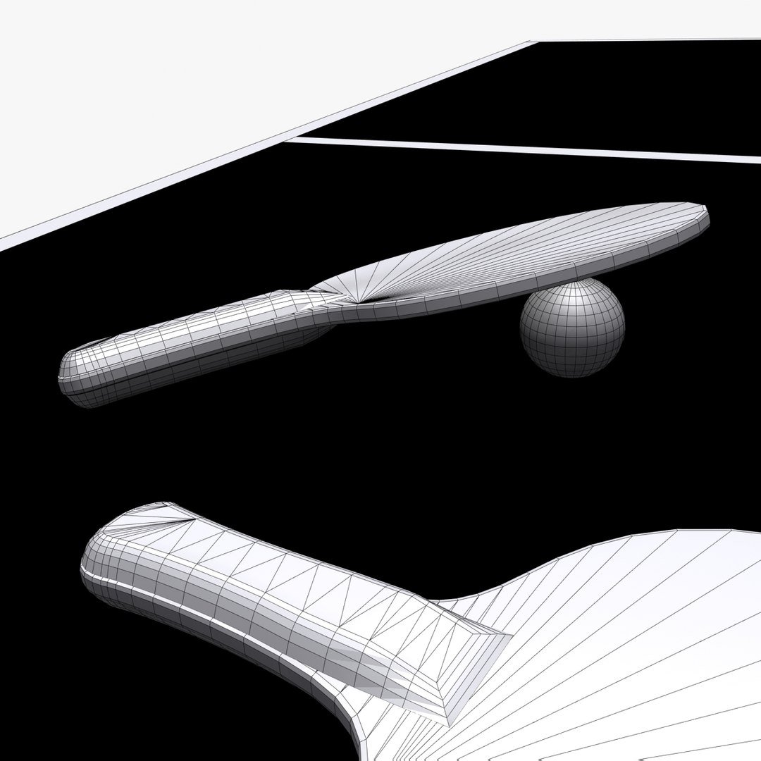 Folding Table Tennis Set 3d Model