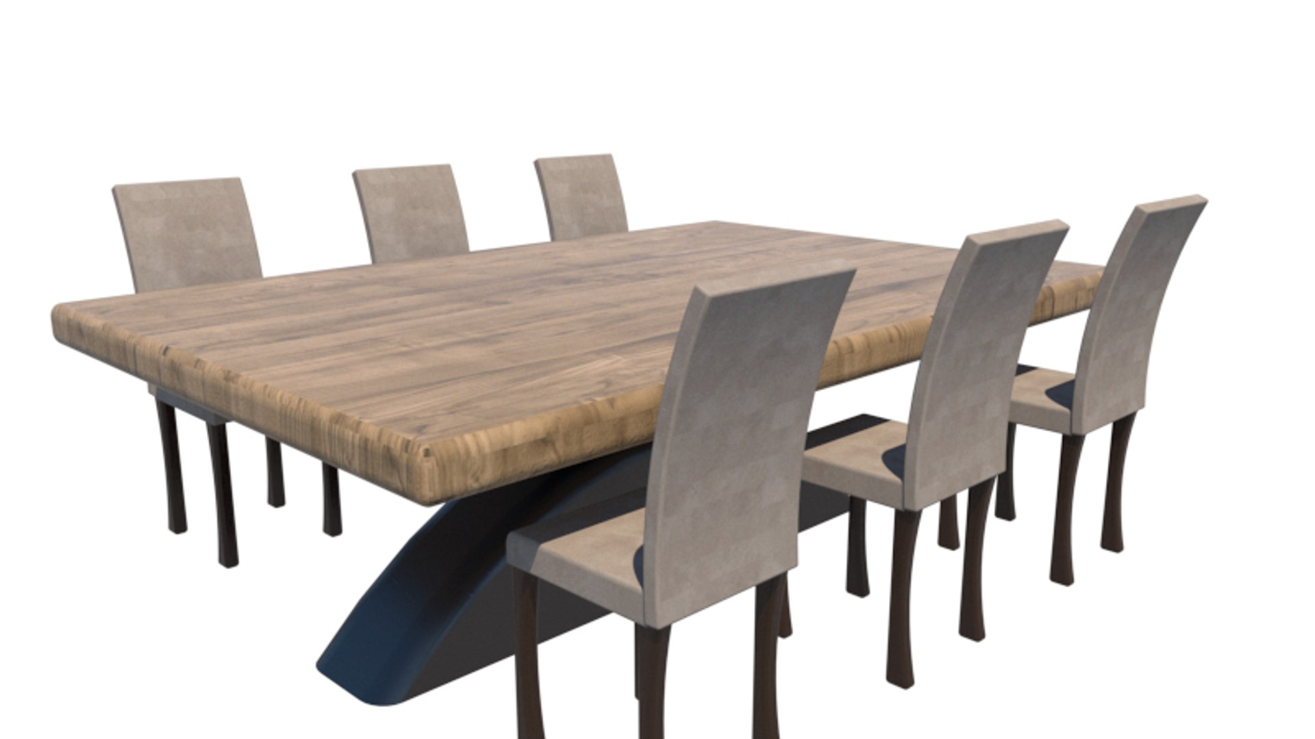 Dining Table Chairs Model - TurboSquid 1277742