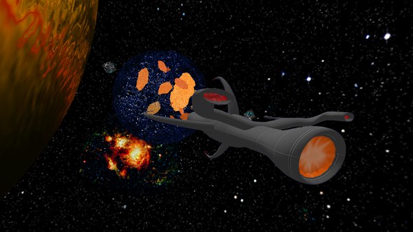 3d model star ship cutter spacecraft