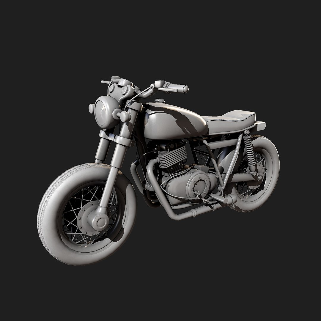 Coffee Racer Final Low-poly 3D Model Model - TurboSquid 1920939