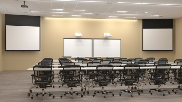 modelo 3d Interior de la sala de conferencias de la universidad ...