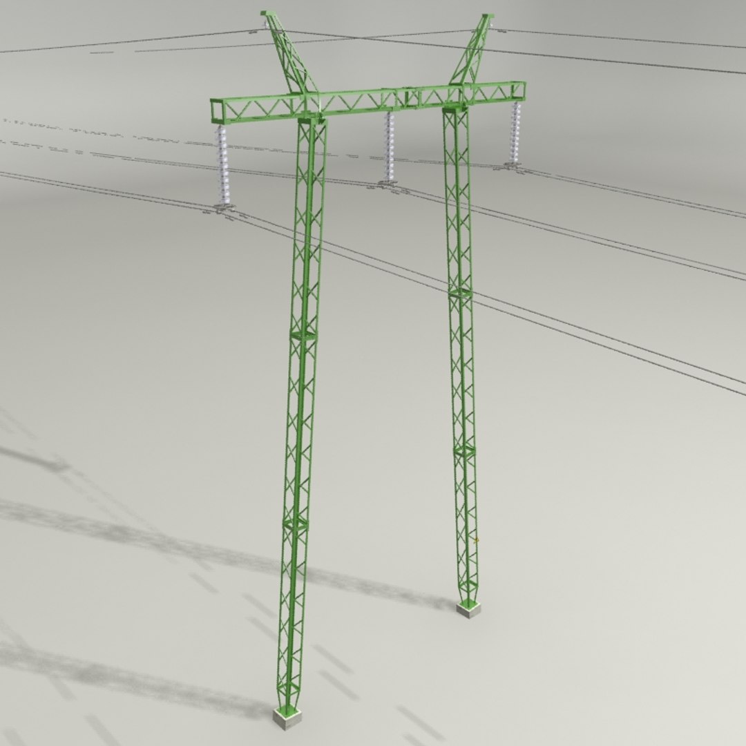 3d Voltage Power Line