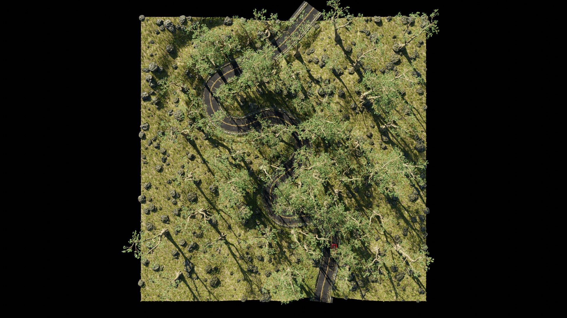 3D Car In Forest Highway Scene - TurboSquid 1783067
