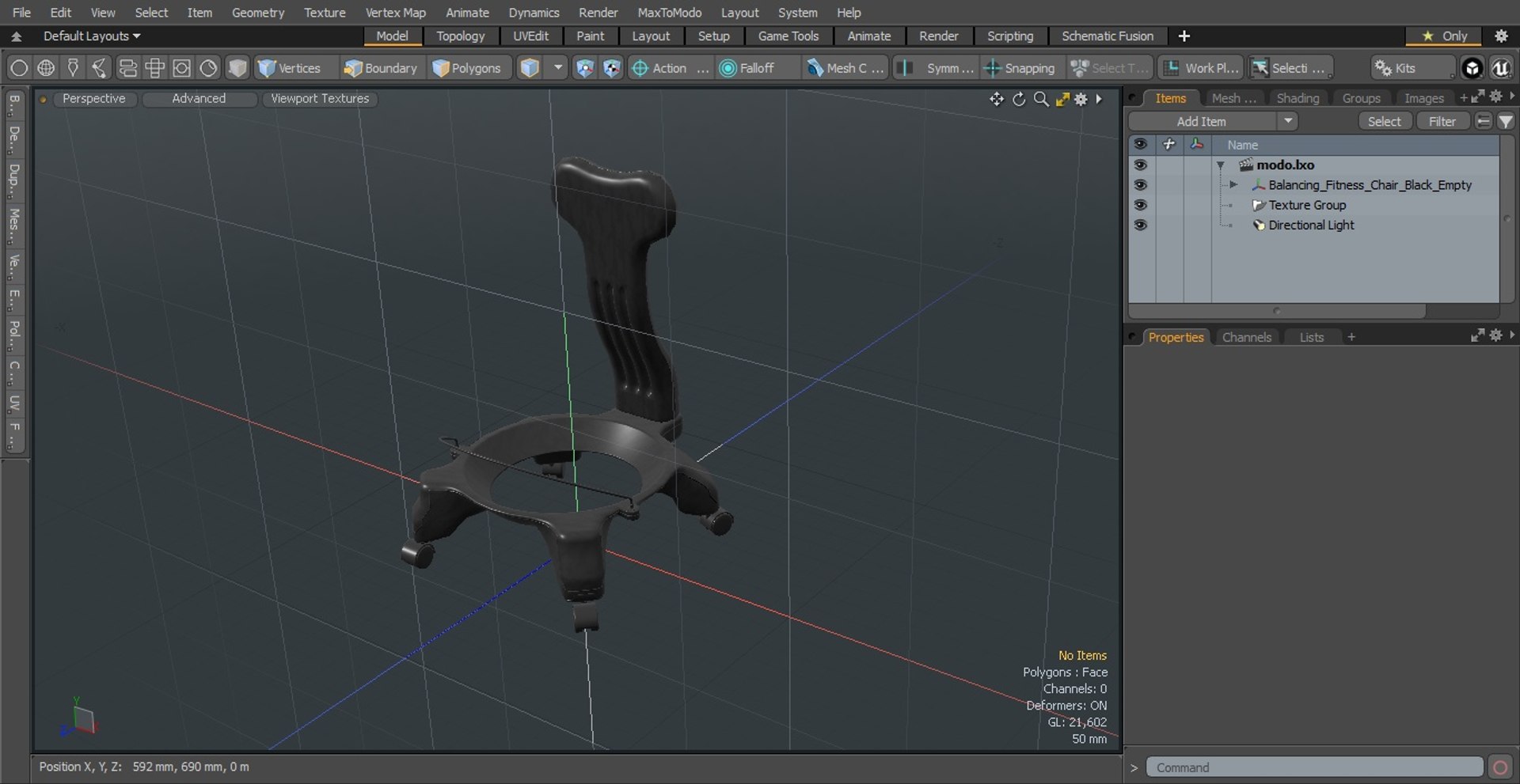 3D model Balancing Fitness Chair Black Empty - TurboSquid 2151724