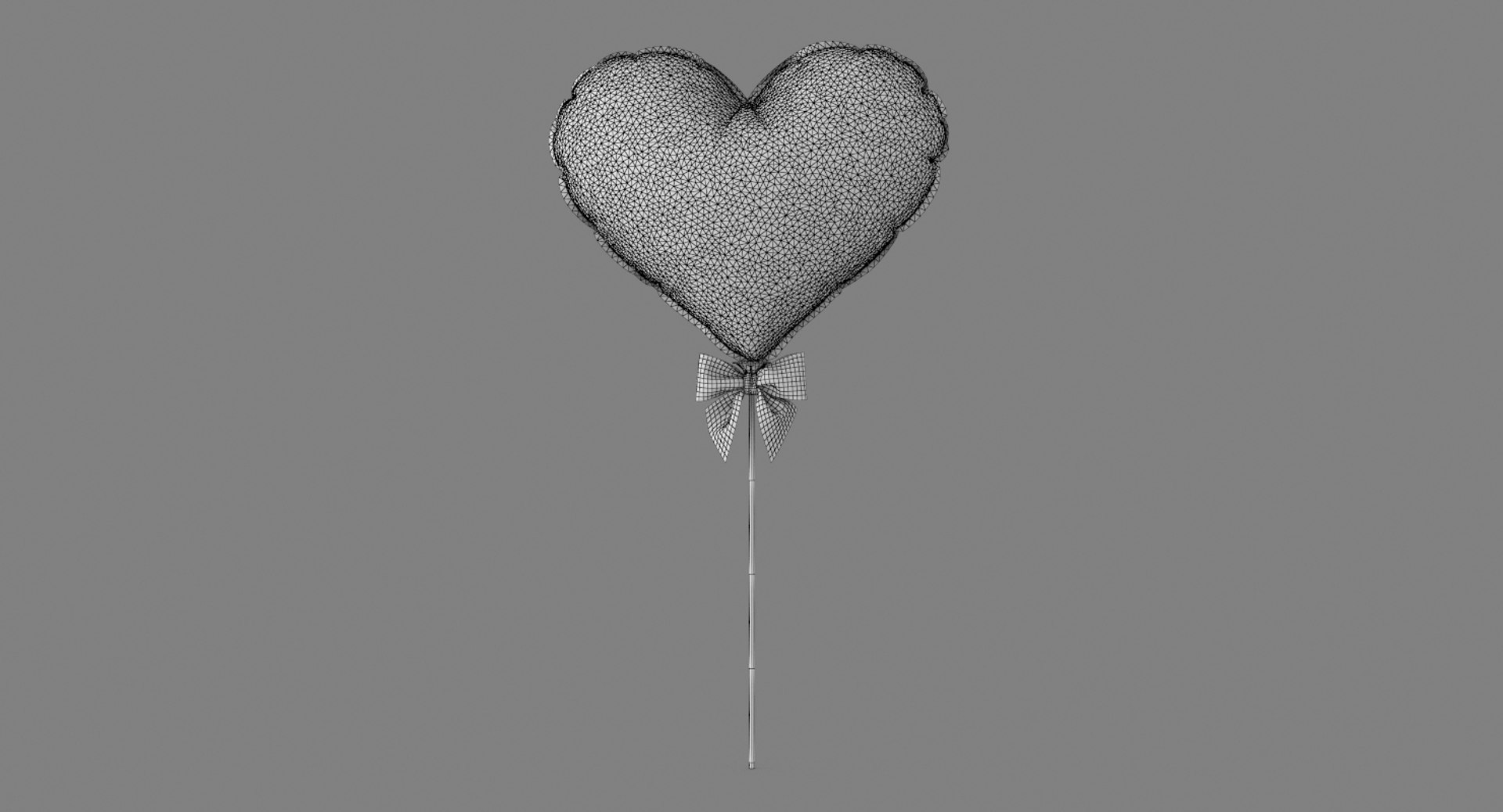 3d Model Realistic Balloon Heart