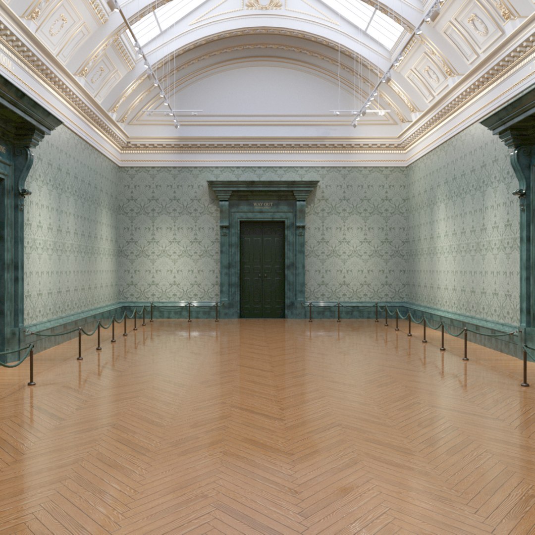 3D Museum Interior - London National Gallery - Room 9 - TurboSquid 1954746